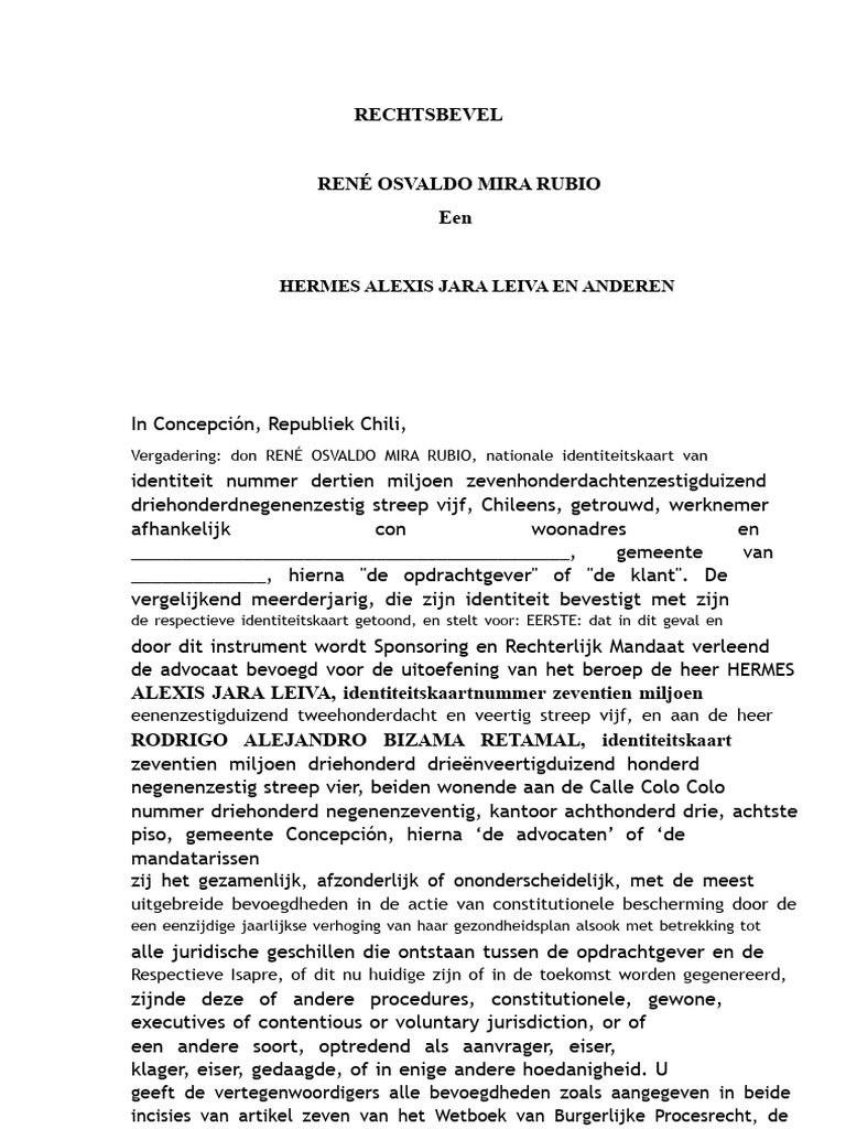 Rechterlijk bevel Rene Mira Rubio | PDF