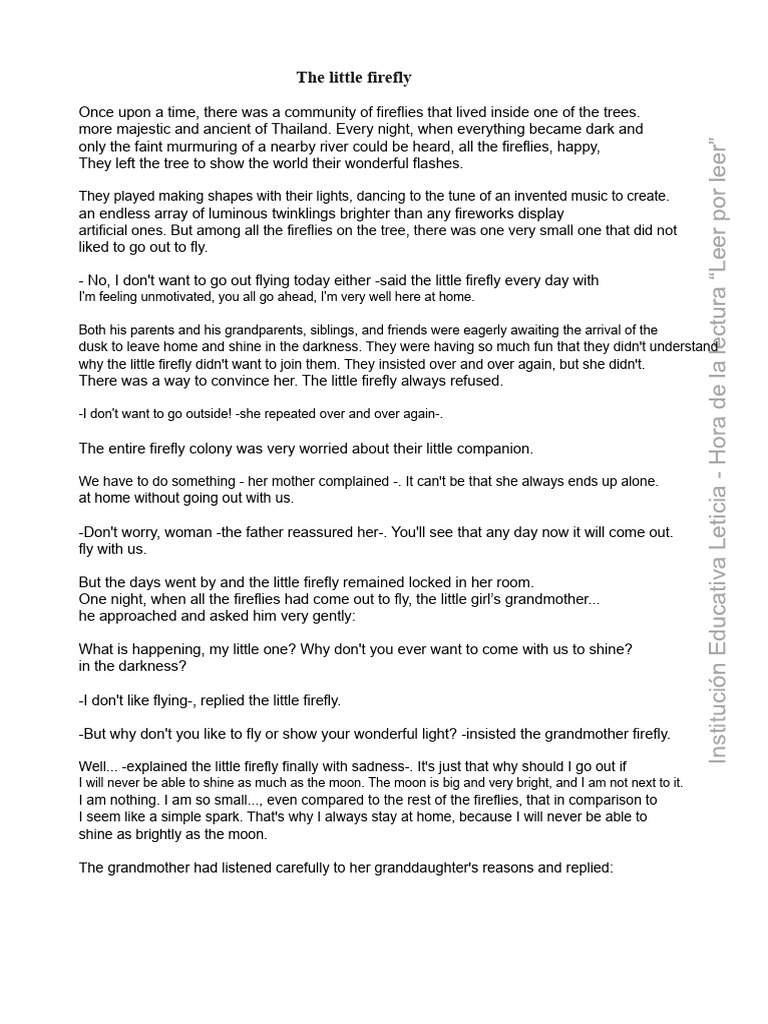 DRA - The Little Firefly | PDF