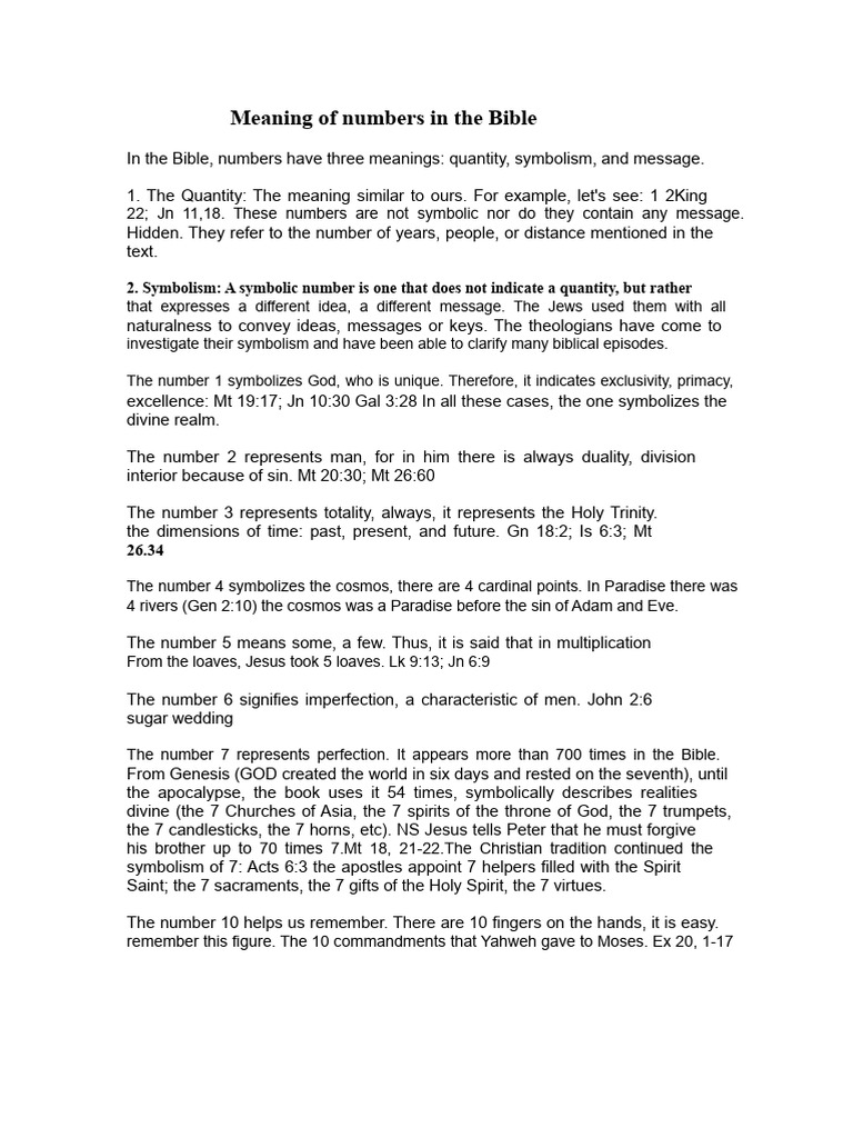 Biblical Significance of Numbers | PDF | Number Of The Beast | Jesus