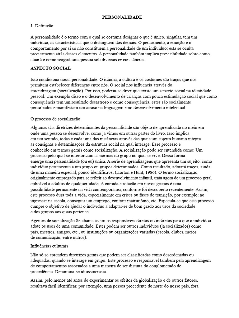 Entendendo a Personalidade Humana | PDF | Temperamento | Aprendizado
