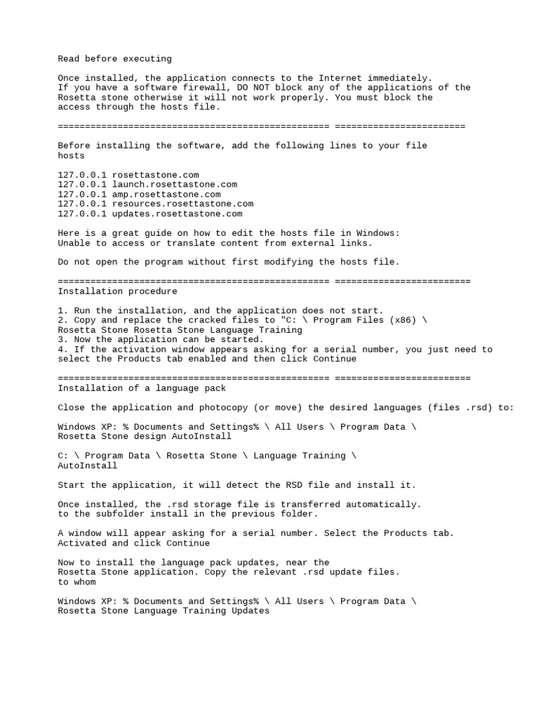 How to install Rosetta Stone | PDF | Computer File | Software