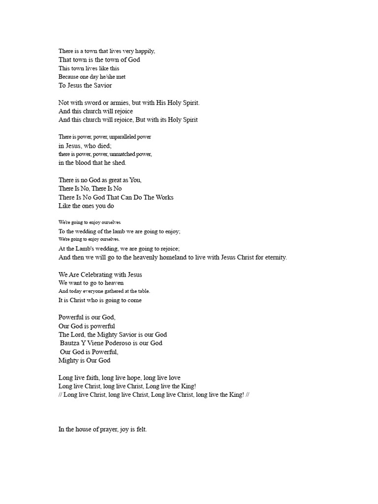 Pentecostal Chorus Chain 1 | PDF | Glory (Religion) | God In Christianity