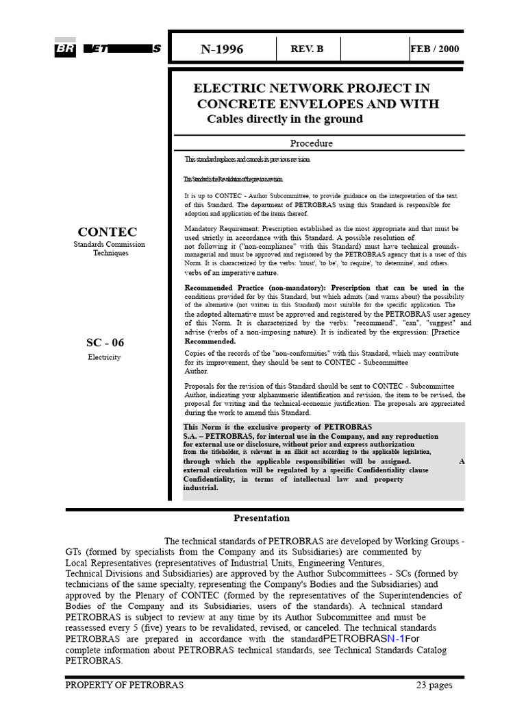N-1996 - Project of Electrical Networks in Concrete Envelopes and With ...
