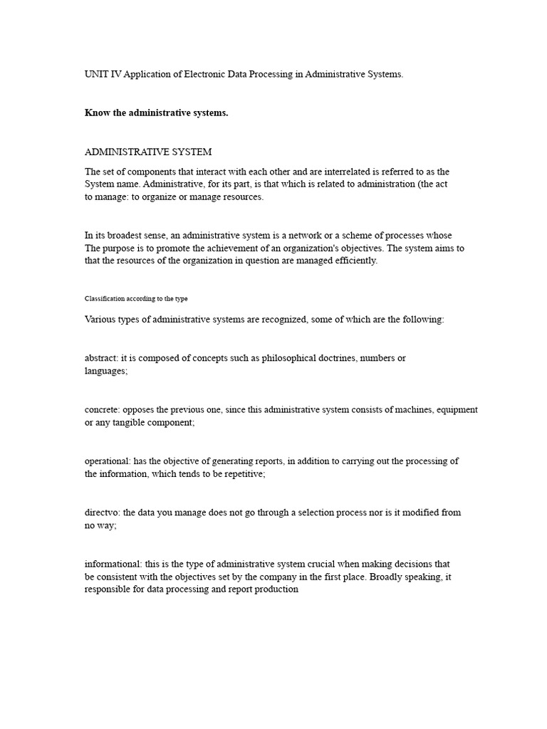 Application of Electronic Data Processing in Administrative Systems ...