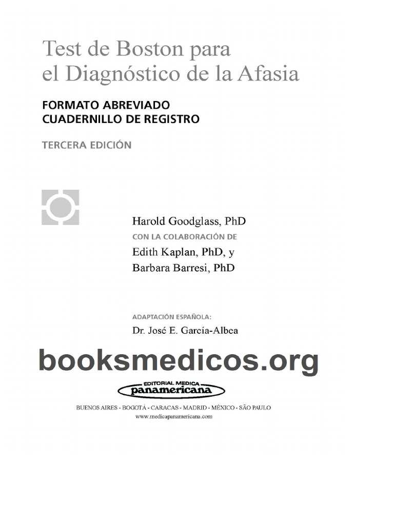 Boston Aphasia Diagnosis Test Guide | PDF | Speech | Word