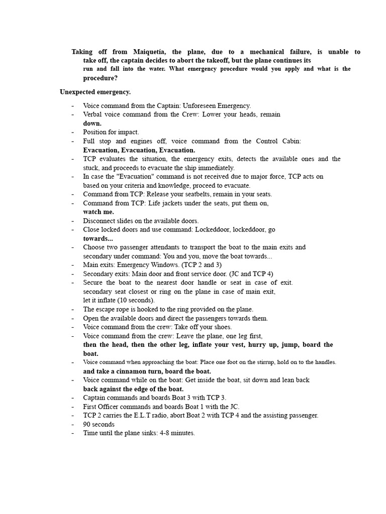 Emergency Procedures for Aircraft Ditching | PDF | Emergency | Seat Belt