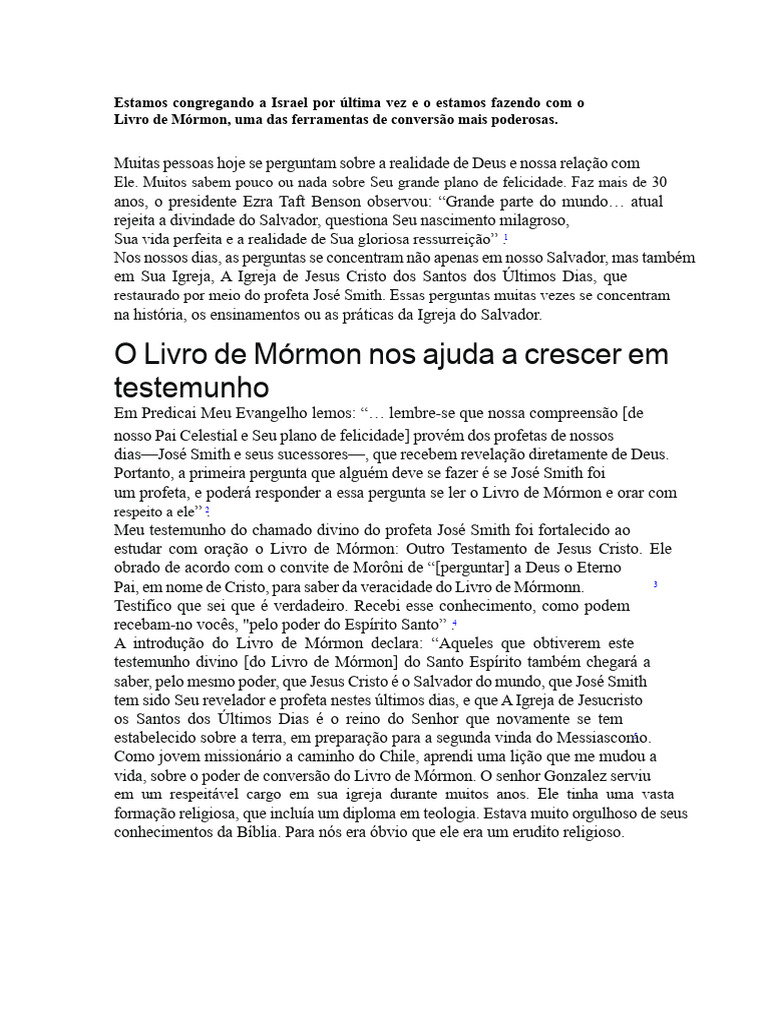Discurso Elder Mayson Livro de Mórmon | PDF | A Igreja de Jesus Cristo ...