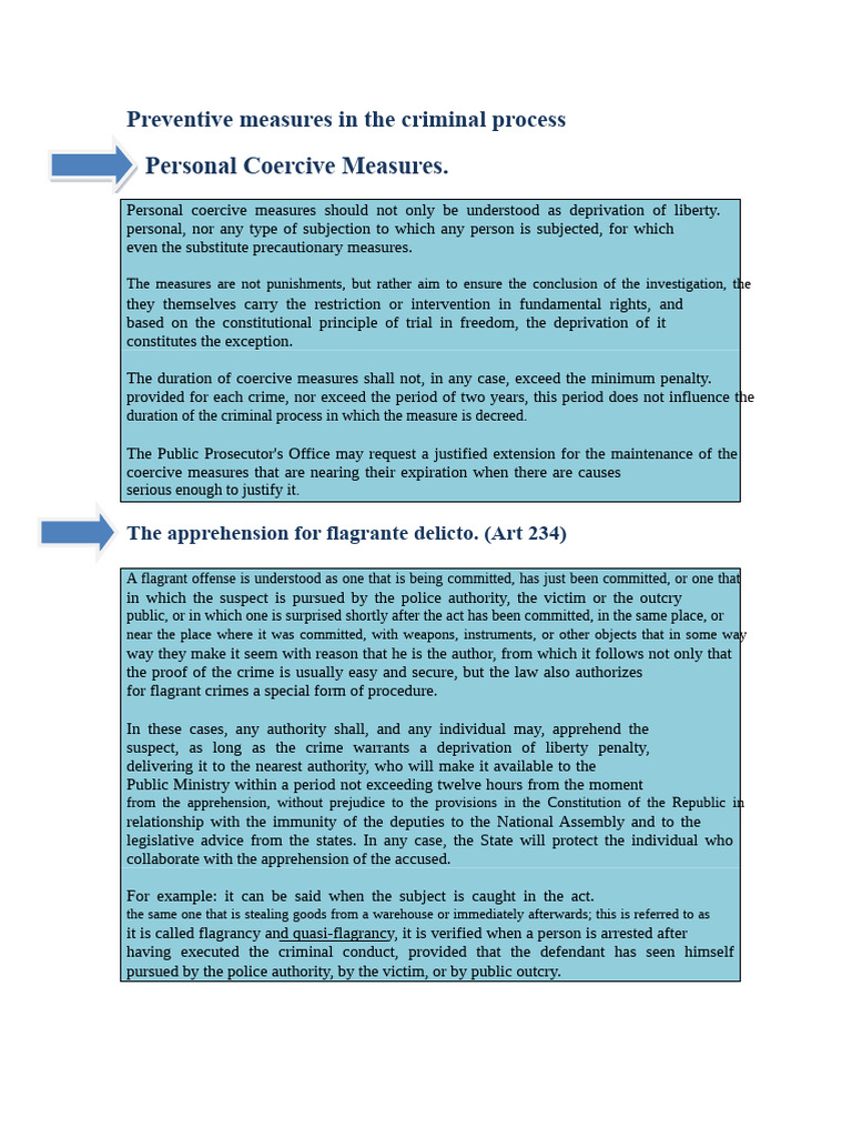 Personal Coercive Measures | PDF | Crimes | Crime & Violence