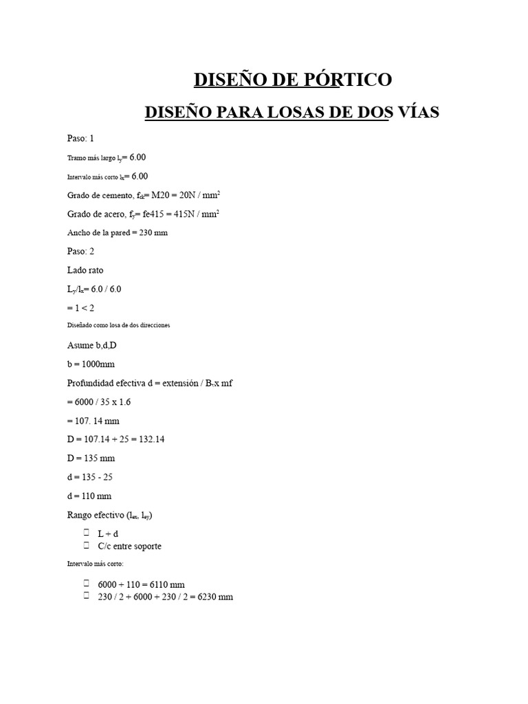 Diseño de Portico 1 | PDF | Hormigón | Material compuesto