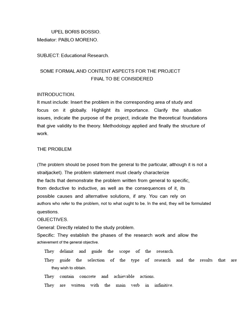 Educational Research Project Guidelines | PDF | Methodology | Theory
