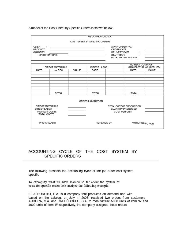 Cost Sheet and Accounting Cycle Overview | PDF | Debits And Credits ...