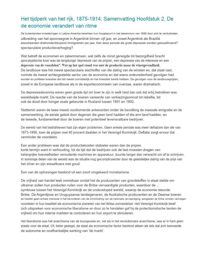 Het Tijdperk Van Het Rijk - Samenvatting Hoofdstuk 2 | PDF