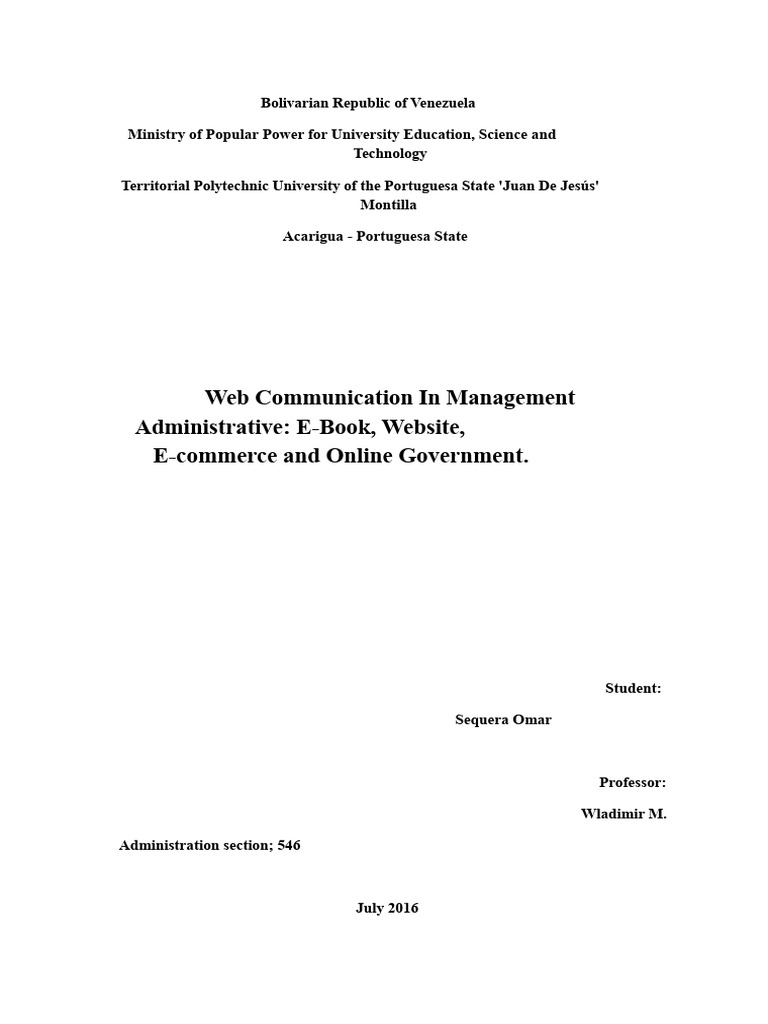 Web Communication in Admin Management | PDF | World Wide Web | Internet ...