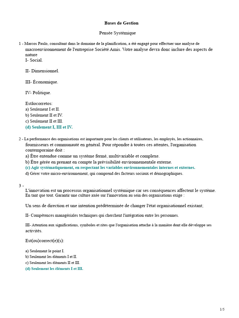 Gestion Systémique et Performance Organisationnelle | PDF | Innovation ...