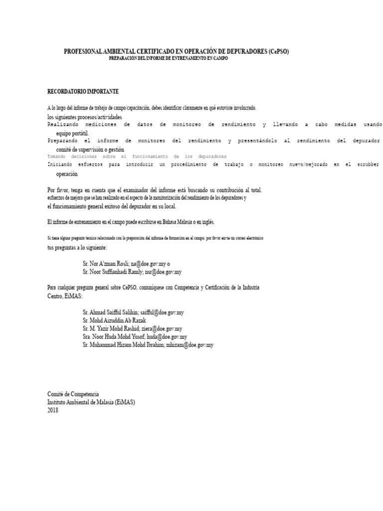 Formato Cepso Ftr 2018 | PDF | Tipografía | Residuos