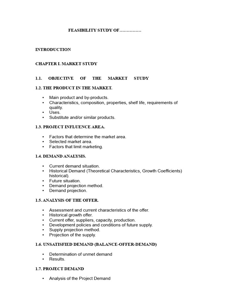 Prefeasibility Study Format | PDF | Expense | Investing