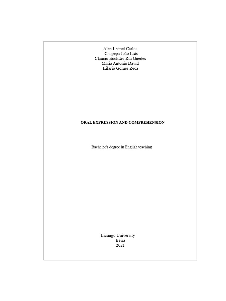 Expressions and Oral Comprehension | PDF | Question | Communication