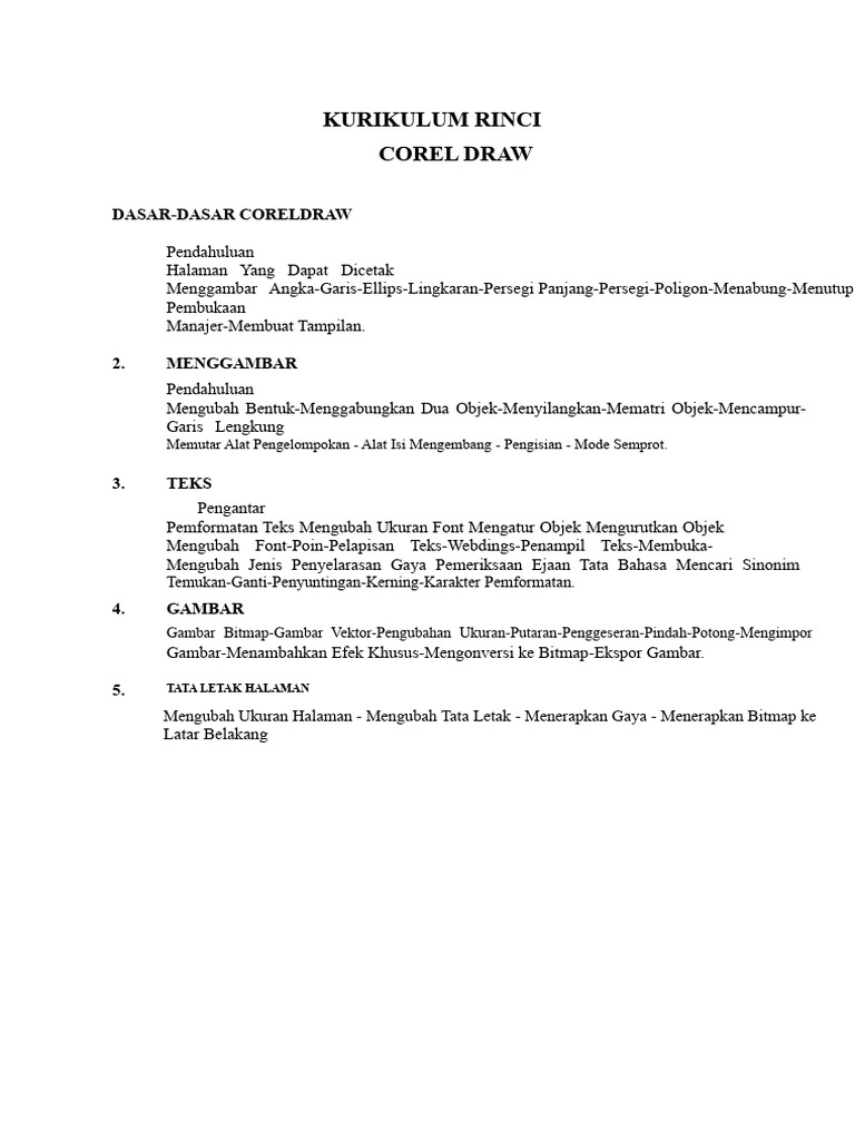 Silabus COREL DRAW | PDF