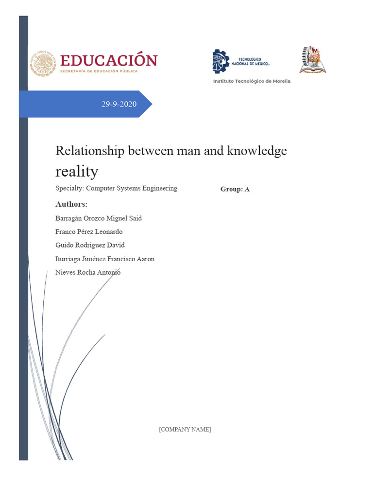 Practice 1, Relationship man-knowledge-reality team 4-1 | PDF | Reality ...