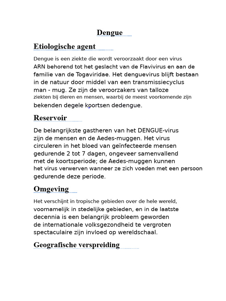 Dengue Essay | PDF