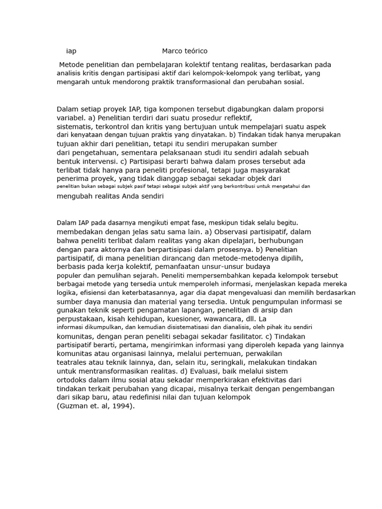 Metode Penelitian Tindakan Partisipatif | PDF