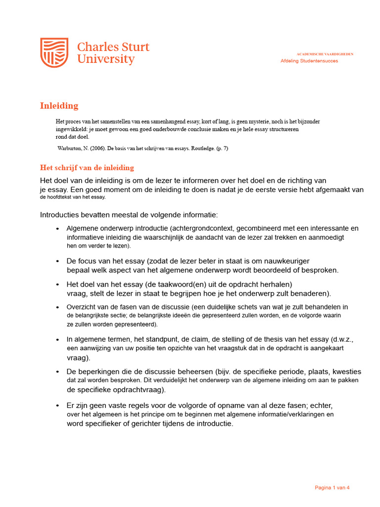 Inleiding Lichaam Conclusie | PDF