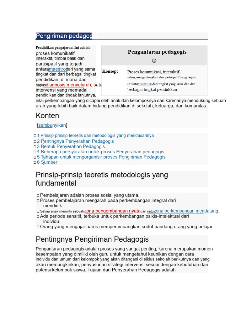 Pengajaran Pedagogis | PDF