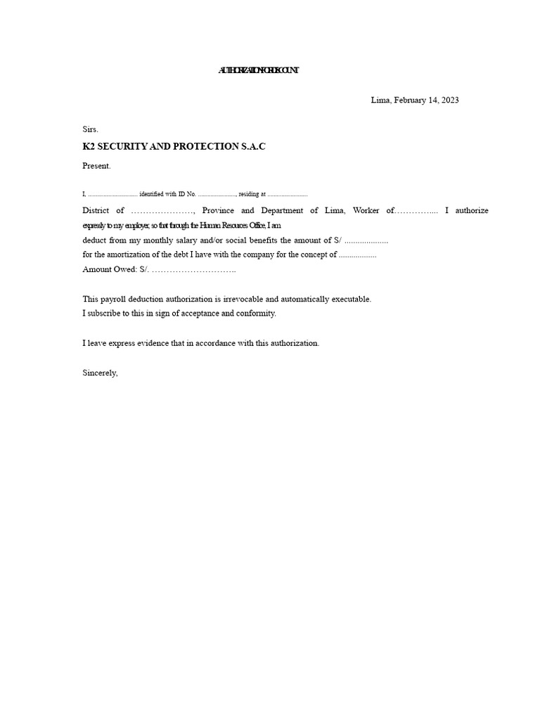 Authorization Model For Discounting Social Benefits Settlement | PDF