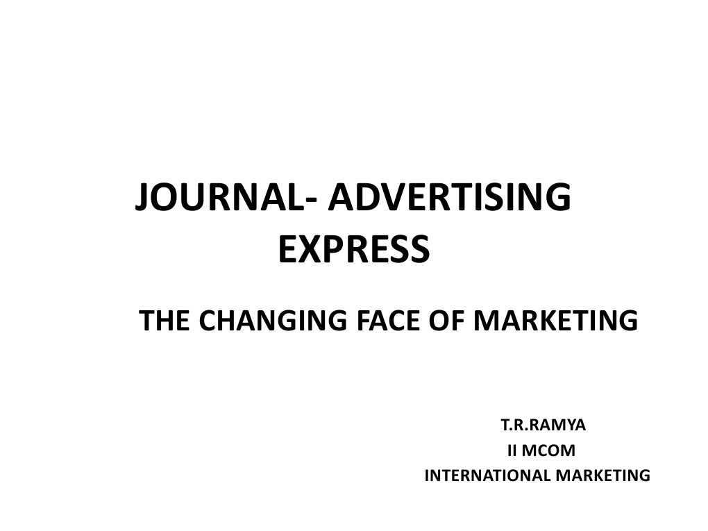 Journal - Advertising Express | PDF | Advertising | Communication
