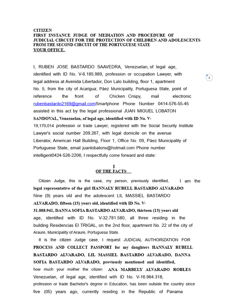 Judicial Authorization To Process and Withdraw Passport List | PDF ...