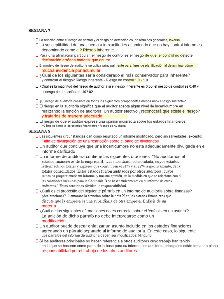 Examen de Medio Término de OpAud | PDF | Auditoría | Contralor