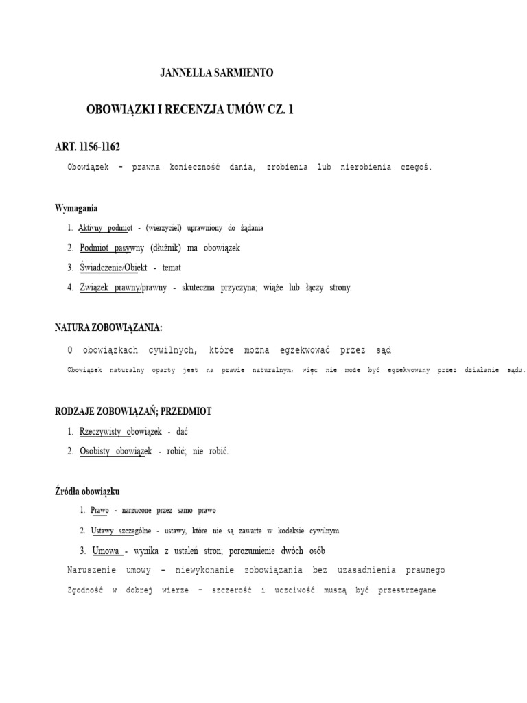 OBLICON Podsumowanie | PDF