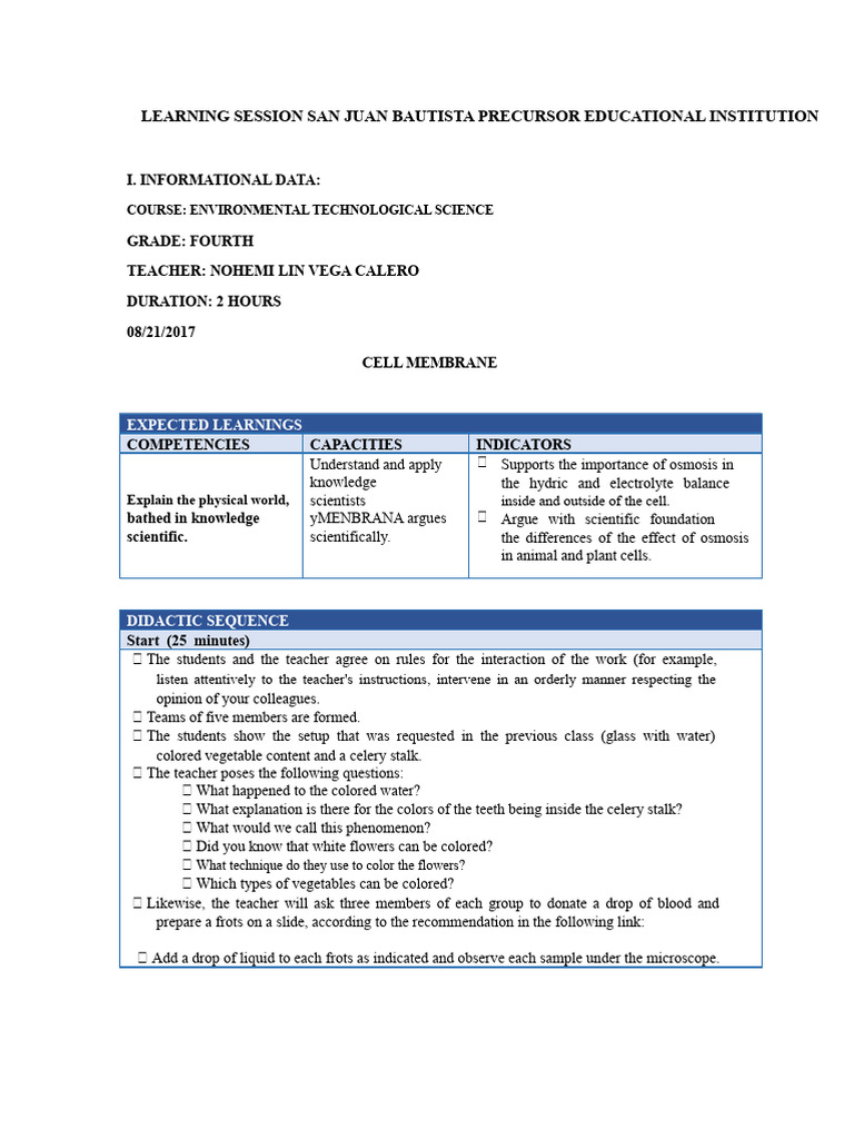 CTA4-U2-SESSION 02 | PDF | Osmosis | Cell Biology