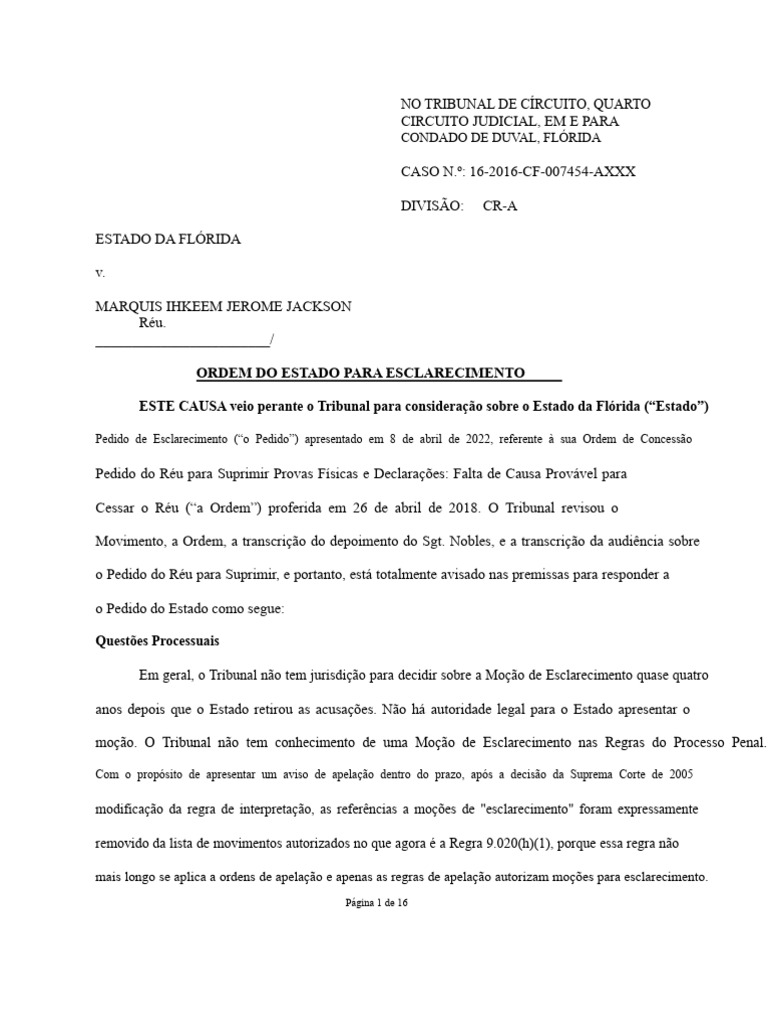 Pedido de Esclarecimento | PDF | Declaração juramentada | Estado