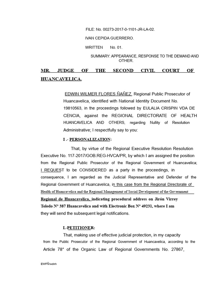 Answer To The Lawsuit. Art. 184 Law #25303 | PDF | Lawsuit | Justice