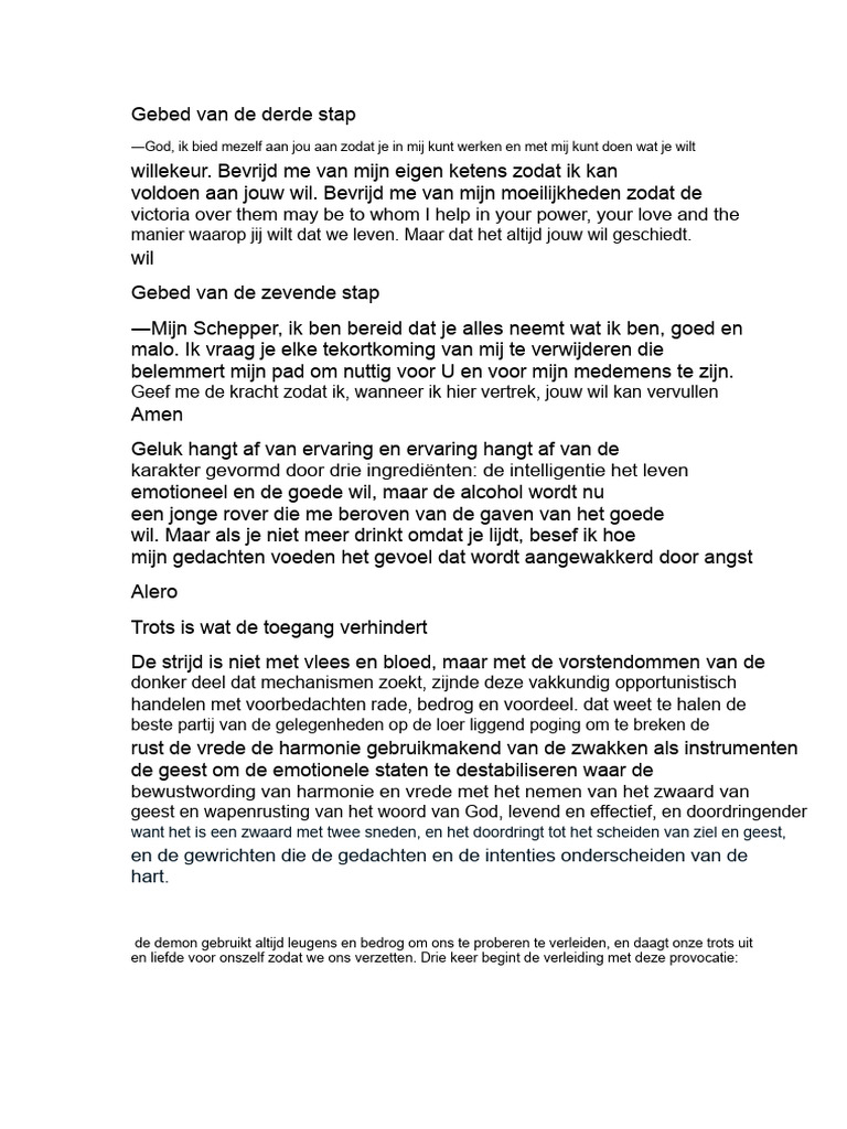Gebed Van de Derde Stap | PDF