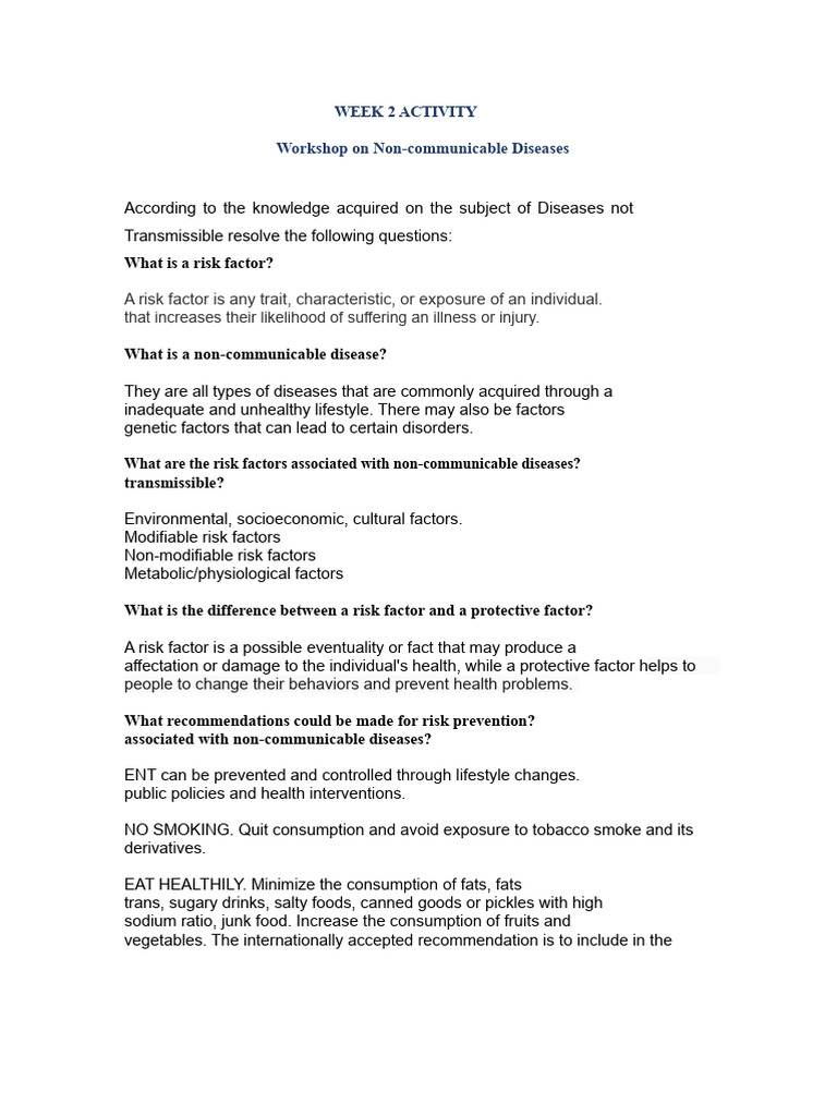 Workshop On Non-Communicable Diseases | PDF | Non Communicable Disease ...