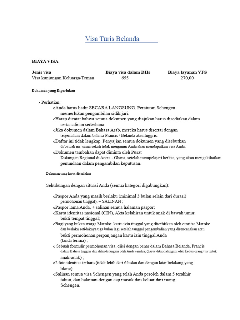 Visa Wisata Negara | PDF