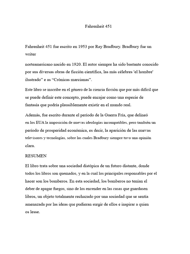 Fahrenheit 451 COMPLETO | PDF