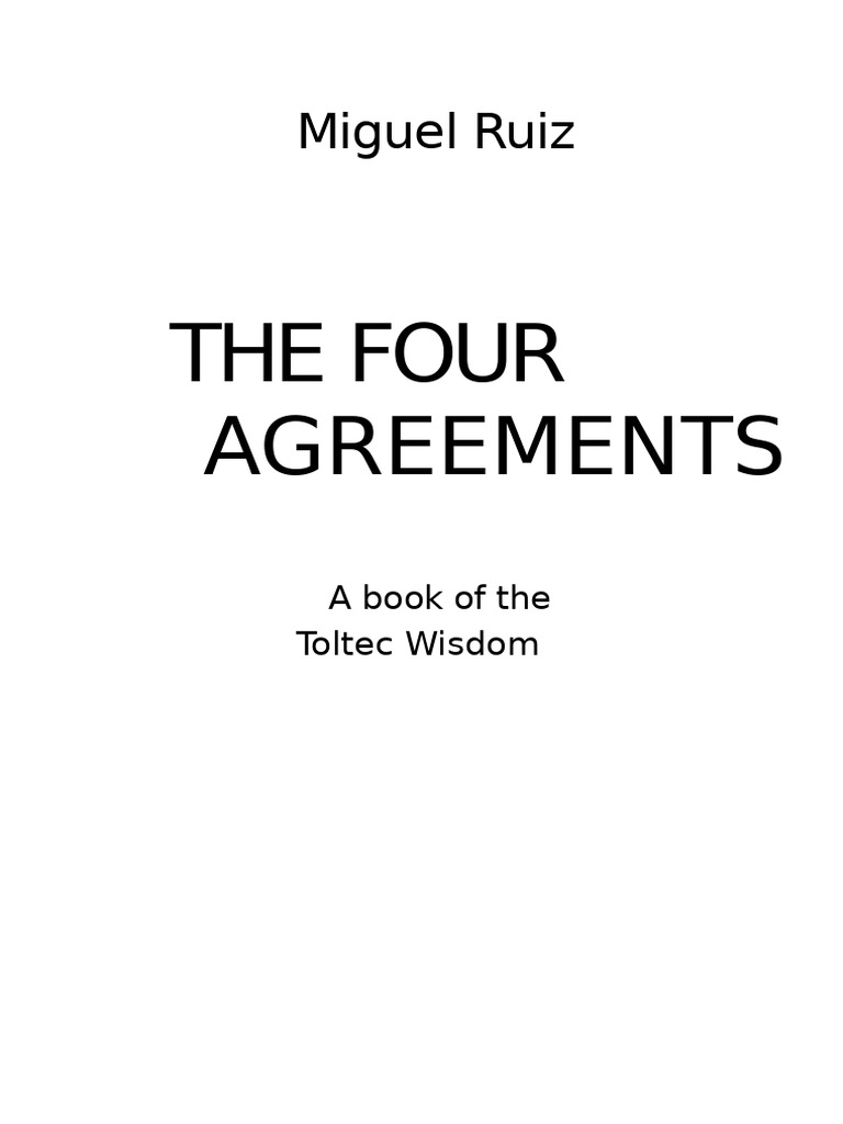 Miguel Ruiz The Four Agreements PDF | PDF | Dream | Sin