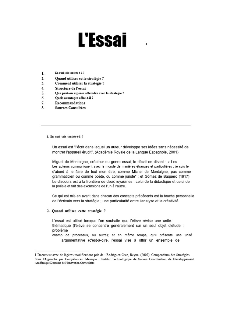 Guide Pratique de l'Essai | PDF | Dissertations