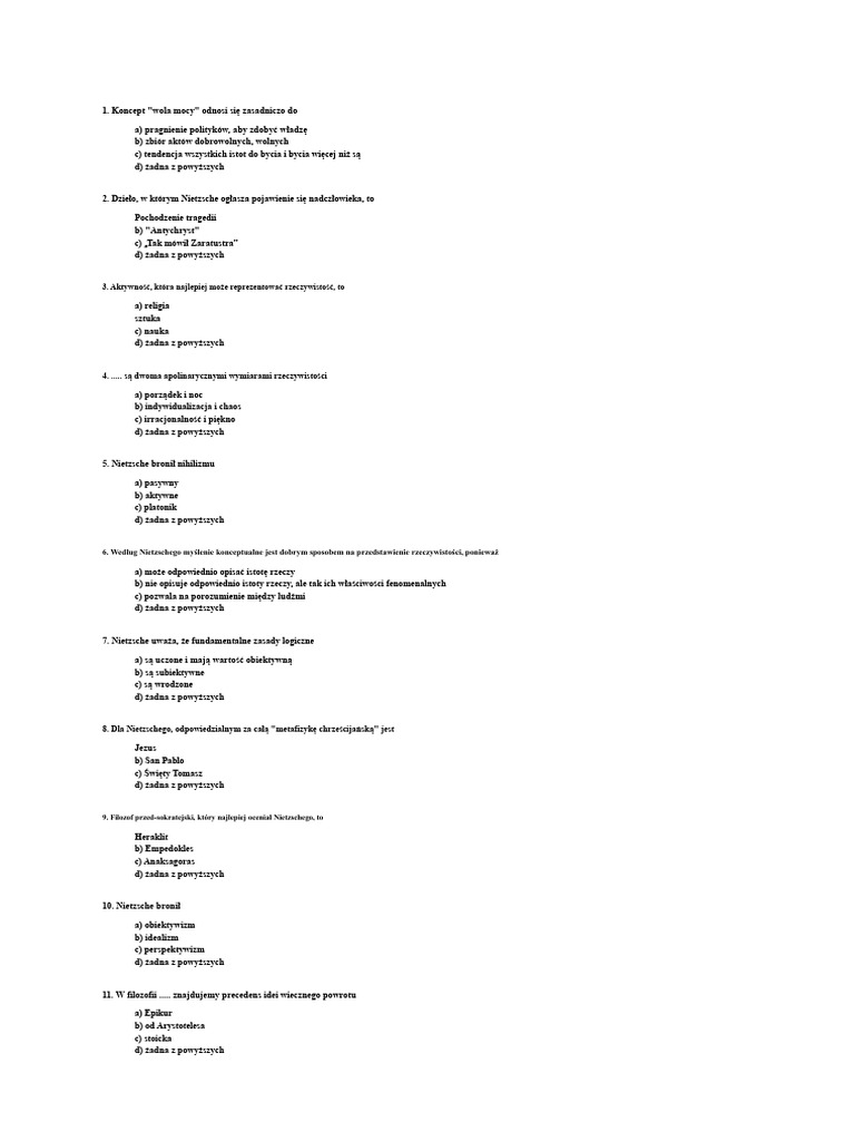 Test Nietzschego | PDF