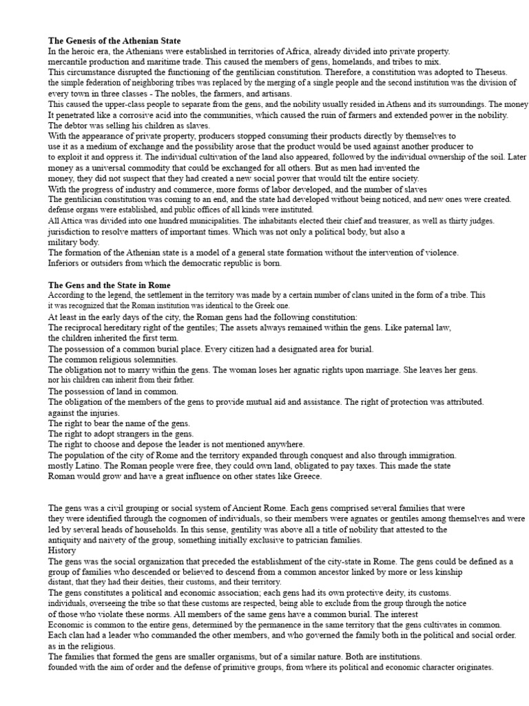 The Genesis of the Athenian State.docx | PDF | Ancient Rome | Ancient ...