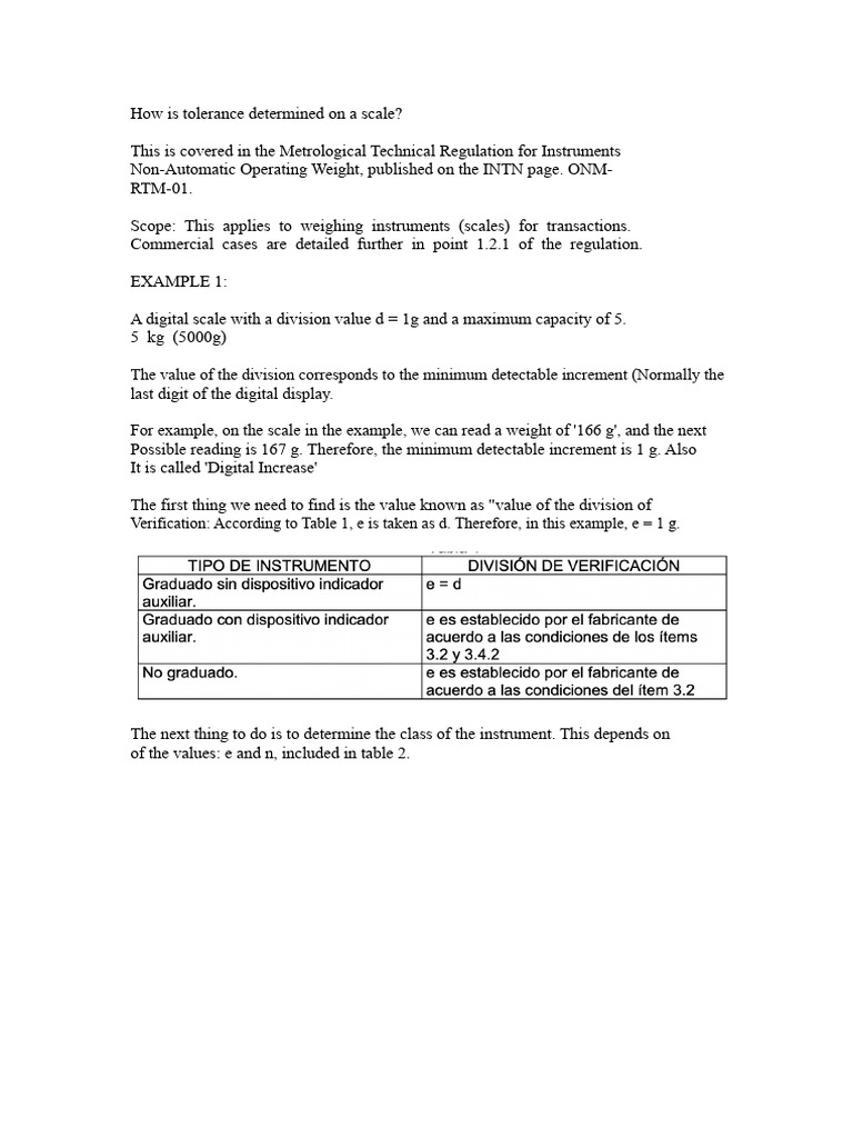 Calculating Scale Tolerance Limits | PDF | Weighing Scale | Weight