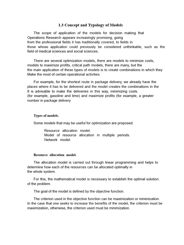 1.3. Resource Optimization Models | PDF | Mathematical Optimization | Inventory