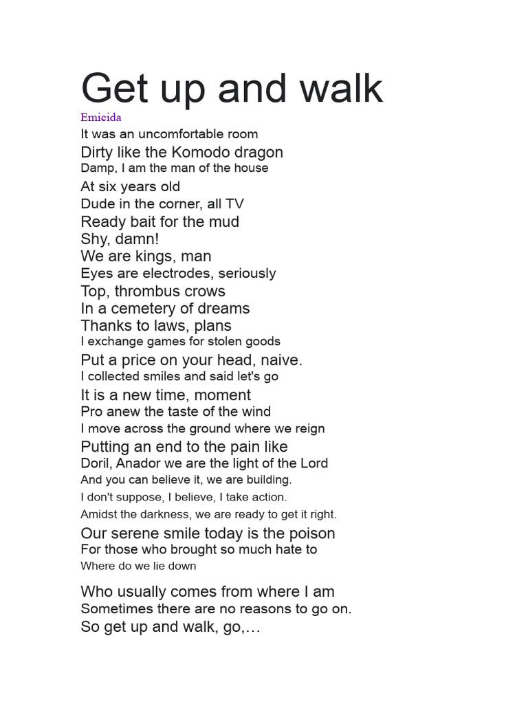 Rise and Walk PDF | PDF