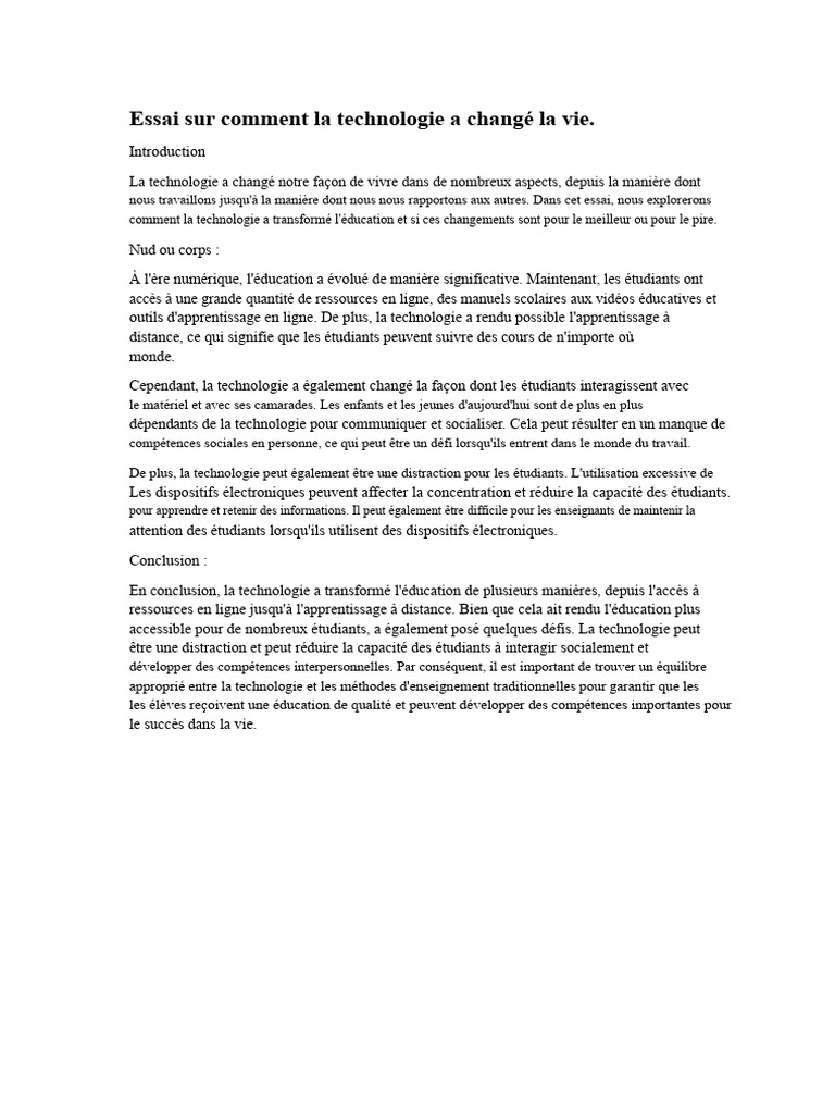 Impact de la technologie sur l'éducation | PDF | Apprentissage ...