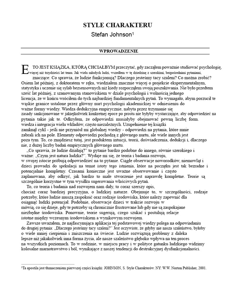 Style Postaci - Stephen Johnson | PDF