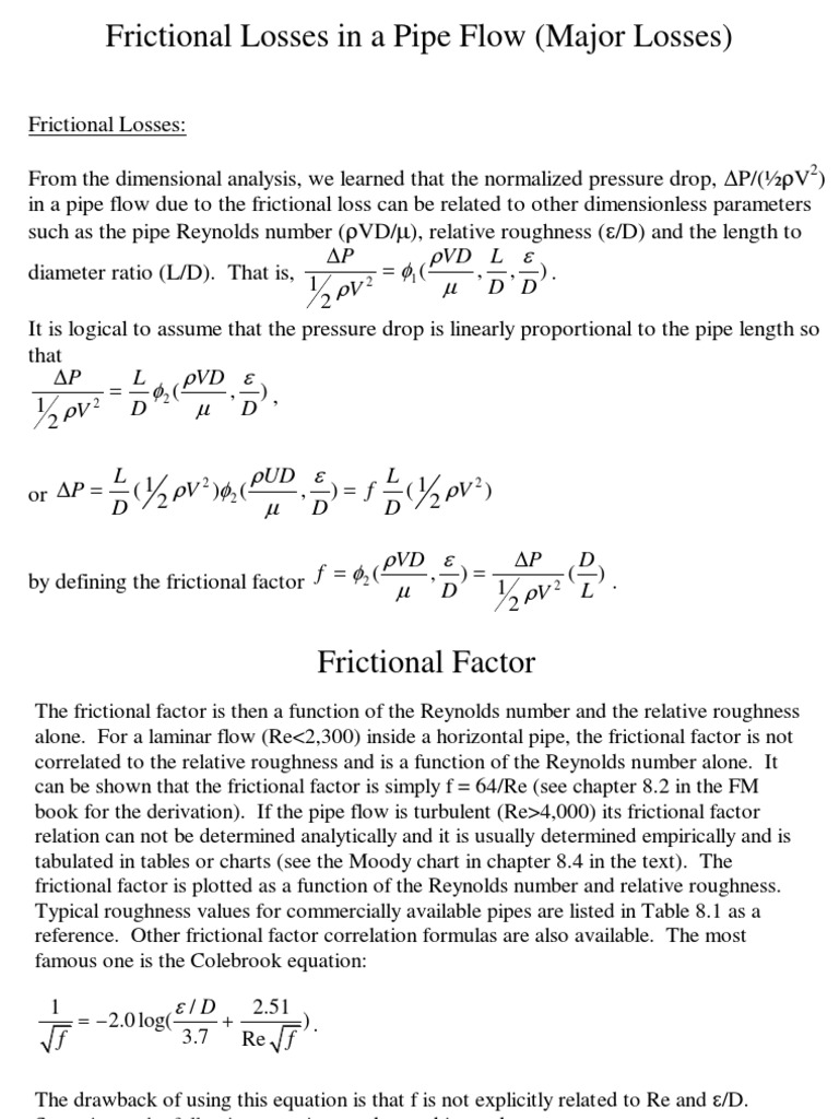 Pipe Flow | PDF | Reynolds Number | Plumbing