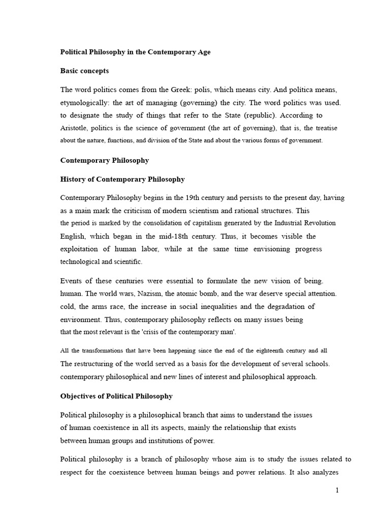 Contemporary Political Philosophy Overview | PDF | Karl Popper | John Rawls